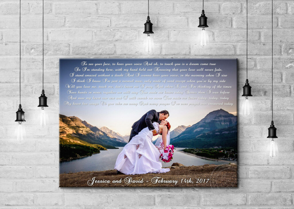 Wedding Vow Art, Framed Wedding Vows, Wedding Vow canvas, Anniversary ...